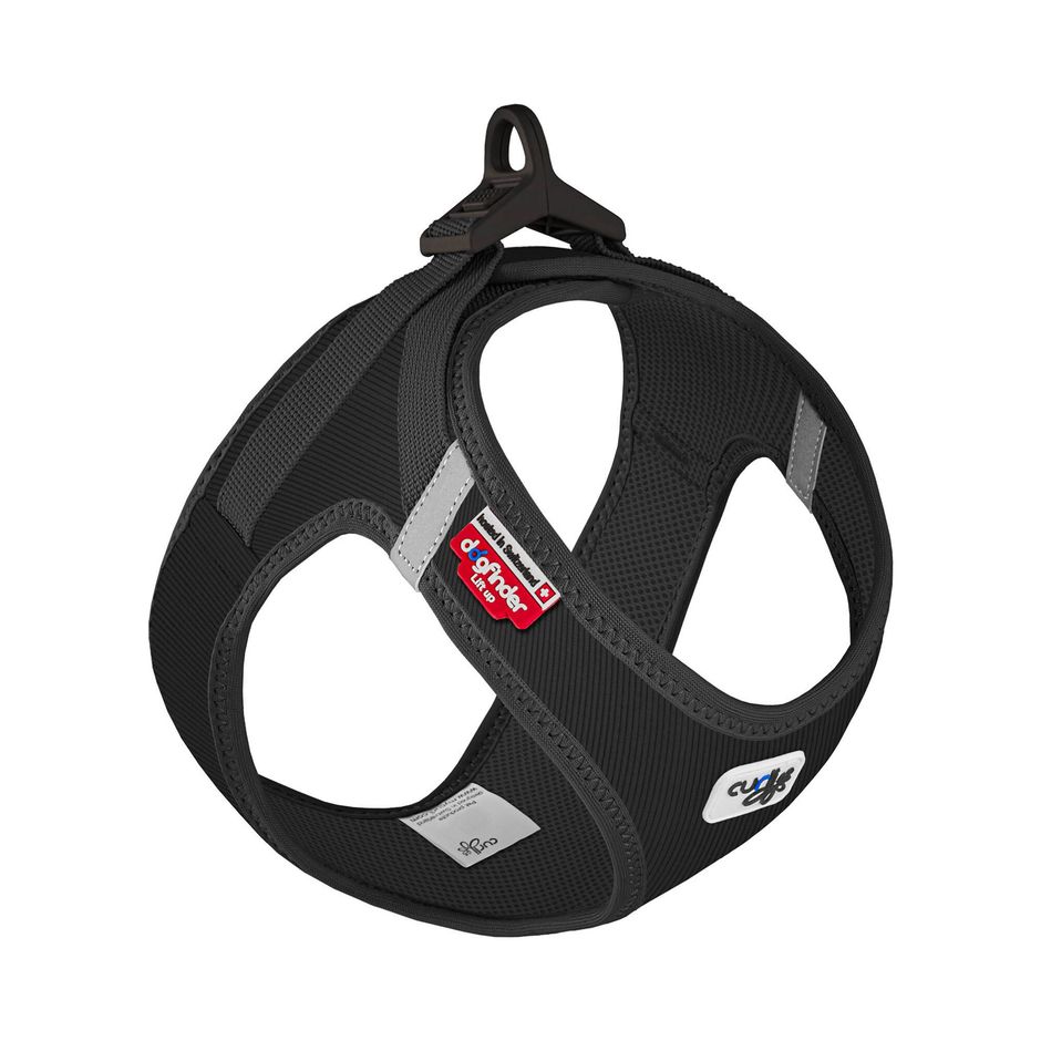 Köp Curli Clasp Cord Step-In Sele Black till din hund | Tinybuddy