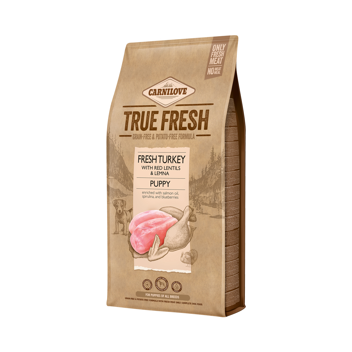 Köp Carnilove Dog Puppy True Fresh Turkey till din hund | Tinybuddy
