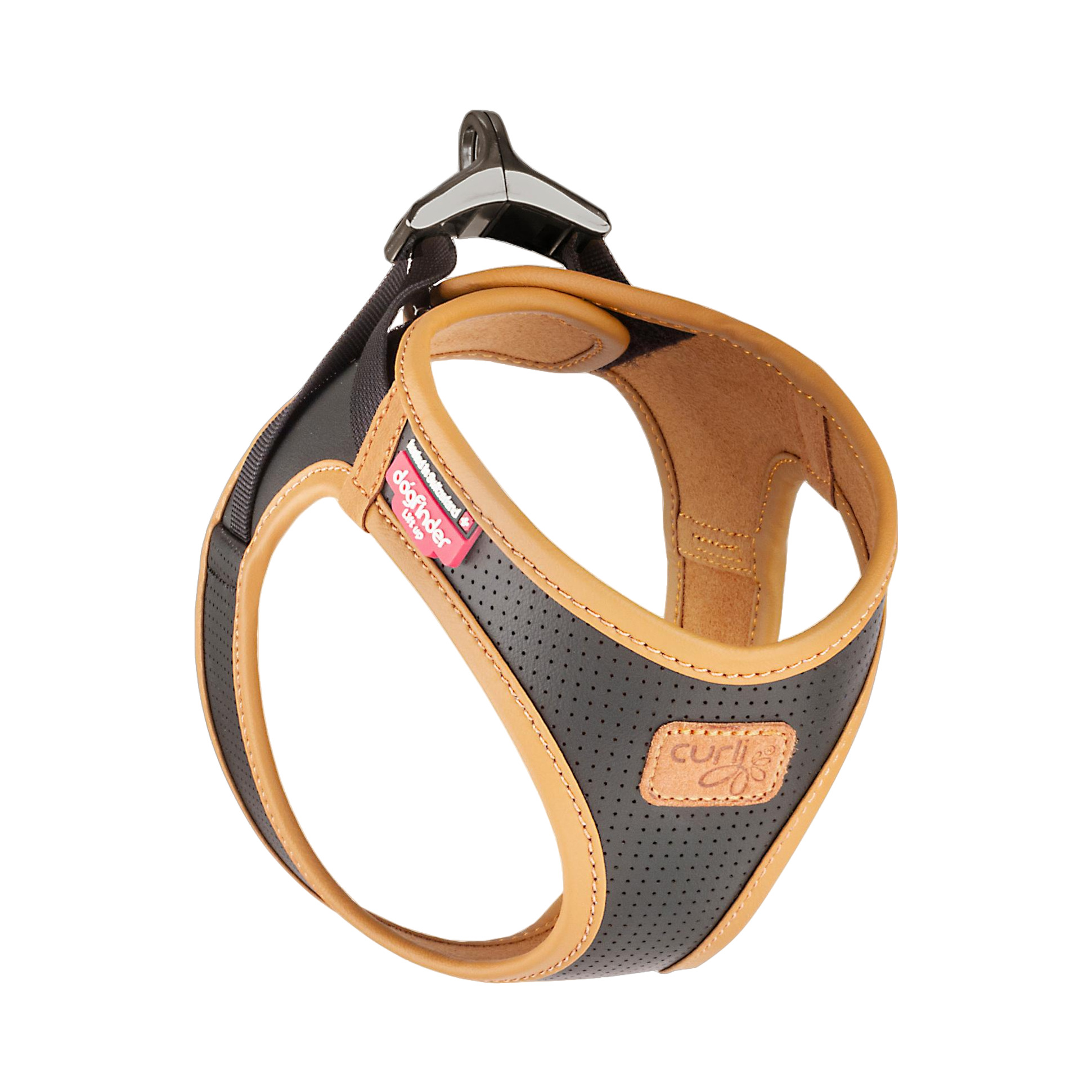 Köp Curli Vegan Äppelläder Step-In Sele Svart | Tinybuddy