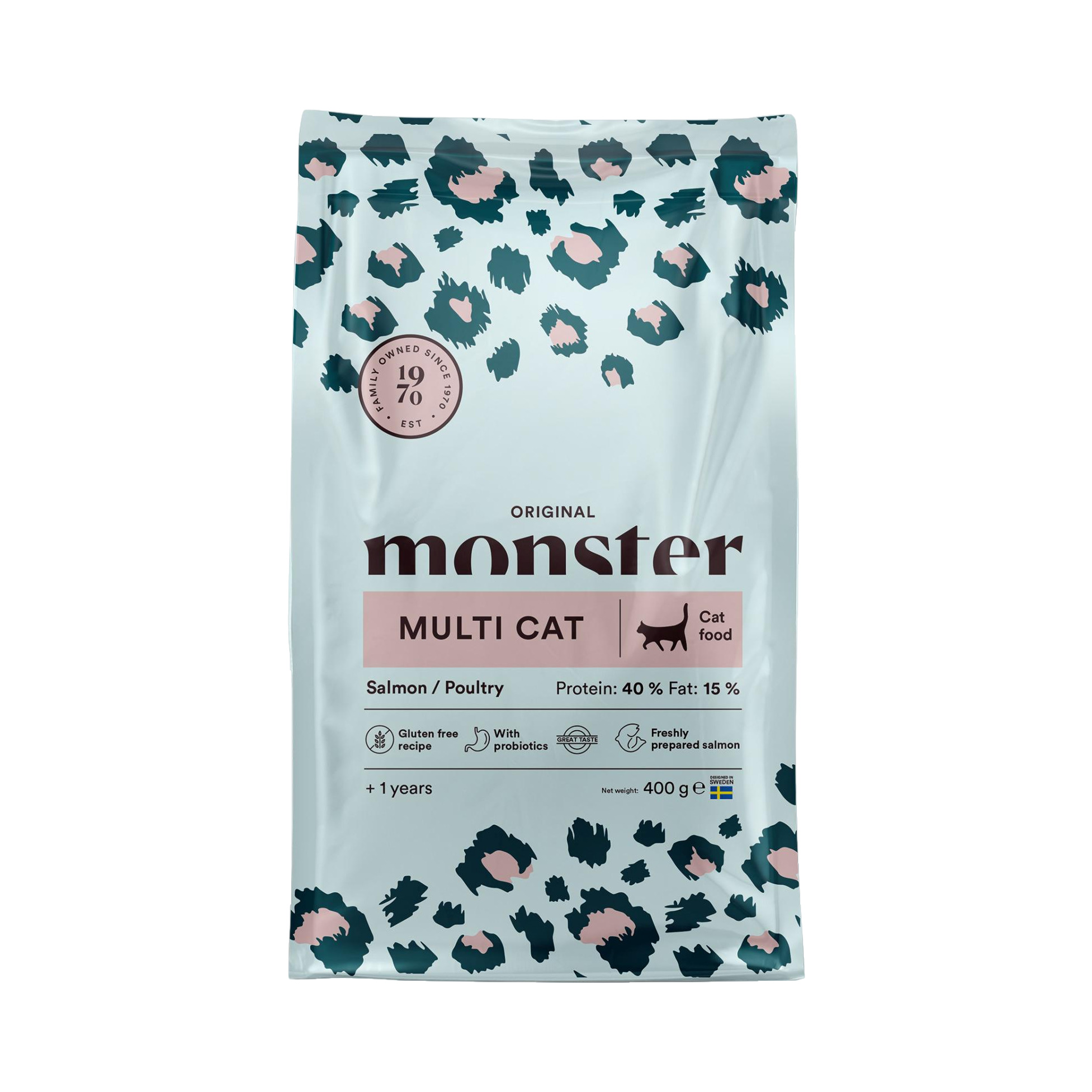 Köp Monster Cat Original Multicat Salmon & Poultry | Tinybuddy