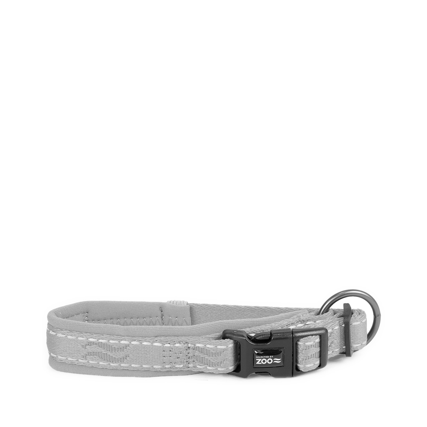 Köp Rufus Ställbart Vadderat Halsband Grå till din hund | Tinybuddy