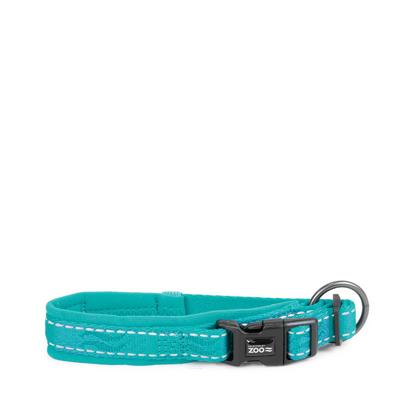 Köp Rufus Ställbart Vadderat Halsband Turkos till din hund | Tinybuddy